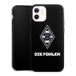 DeinDesign iPhone 12 mini Handy Slim Case extra d&uuml;nn Silikon Handyh&uuml;lle schwarz H&uuml;lle Die Fohlen Gladbach Borussia M&ouml;nchengladbach Silikon Slim Case