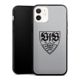 DeinDesign iPhone 12 mini Handy Slim Case extra d&uuml;nn Silikon Handyh&uuml;lle schwarz H&uuml;lle Logo Official Licensed Product Vfb Stuttgart Silikon Slim Case