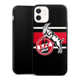 DeinDesign iPhone 12 mini Handy Slim Case extra d&uuml;nn Silikon Handyh&uuml;lle schwarz H&uuml;lle Official Licensed Product 1. Fc K&ouml;ln Logo Silikon Slim Case
