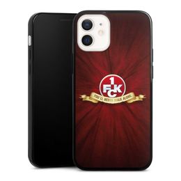 DeinDesign iPhone 12 mini Handy Slim Case extra d&uuml;nn Silikon Handyh&uuml;lle schwarz H&uuml;lle 1. Fc Kaiserslautern Official Licensed Product Logo Silikon Slim Case