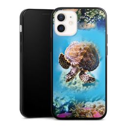 DeinDesign iPhone 12 mini Handy Slim Case extra d&uuml;nn Silikon Handyh&uuml;lle schwarz H&uuml;lle Ocean Turtle Animals Silikon Slim Case