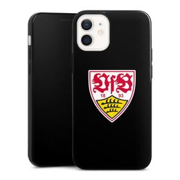 DeinDesign iPhone 12 mini Handy Slim Case extra d&uuml;nn Silikon Handyh&uuml;lle schwarz H&uuml;lle Vfb Stuttgart Coat Of Arms Official Licensed Product Silikon Slim Case