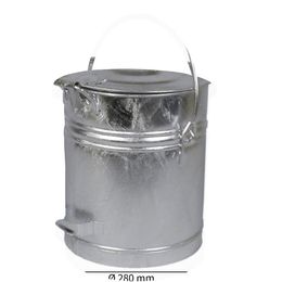 Eimer mit Scharnierdeckel, aus Stahlblech, Volumen 20 l, H x &Oslash; 340 x 280 mm, ab 1 Stk kaiserkraft