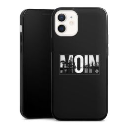 DeinDesign iPhone 12 mini Handy Slim Case extra d&uuml;nn Silikon Handyh&uuml;lle schwarz H&uuml;lle Hamburger Sv Hsv Official Licensed Product Silikon Slim Case