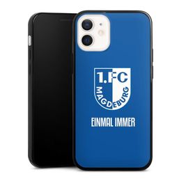 DeinDesign iPhone 12 mini Handy Slim Case extra d&uuml;nn Silikon Handyh&uuml;lle schwarz H&uuml;lle Coat Of Arms Official Licensed Product 1. Fc Magdeburg Silikon Slim Case