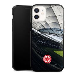DeinDesign iPhone 12 mini Handy Slim Case extra d&uuml;nn Silikon Handyh&uuml;lle schwarz H&uuml;lle Eintracht Frankfurt Stadium Official Licensed Product Silikon Slim Case