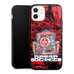 DeinDesign iPhone 12 mini Handy Slim Case extra d&uuml;nn Silikon Handyh&uuml;lle schwarz H&uuml;lle 1. Fc Kaiserslautern 1. Fck Official Licensed Product Silikon Slim Case