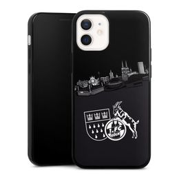DeinDesign iPhone 12 mini Handy Slim Case extra d&uuml;nn Silikon Handyh&uuml;lle schwarz H&uuml;lle Skyline Official Licensed Product 1. Fc K&ouml;ln Silikon Slim Case