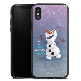 DeinDesign iPhone X Handy Silikon H&uuml;lle Case schwarz Handyh&uuml;lle Frozen Olaf Official Licensed Product Frozen