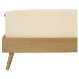 Spannbettlaken Schiesser "Flexi aus 95% Baumwolle und 5% Elastahan in Premium-Qualit&auml;t", beige (creme), B:100cm L:200cm, Jersey-Elasthan, Obermaterial: 95% Baumwolle, 5% Elasthan, Bettlaken, Spannbettlaken, f&uuml;r hohe Matratzen und Boxspringbetten geeignet, Made in Green