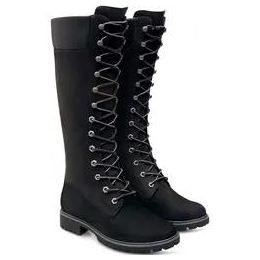 Schn&uuml;rstiefel Timberland "Women's Premium 14in WP B", Damen, Gr. 37,5, schwarz (schwarz, nubuck), Leder, Schuhe Schn&uuml;rstiefel, Winterschuhe, Winterstiefel, Winterboots, Schn&uuml;rboots, wasserdicht