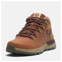 Sneaker Timberland "SPRINT TREKKER - MID LACE SNEAKER", Herren, Gr. 41,5, braun (medium orange full grain), Leder, Schuhe Sneaker, Winterschuhe, Sneakerboots, Winterboots
