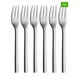 WMF 6er-Set: Edelstahl-Kuchengabeln ''Nuova 233'' - (L)16 cm - 28% | Gedeckter-tisch