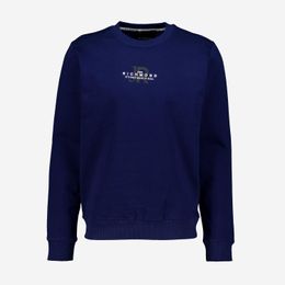 John Richmond Dunkelblaues Sweatshirt mit Logo