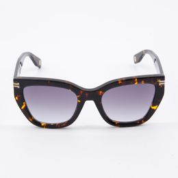 Marc Jacobs Schwarze eckige Sonnenbrille mit Schildpatt-Optik