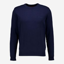 Guess Dunkelblauer Pullover mit gesticktem Logo