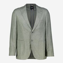 BOSS Salbeigrüner Blazer aus Leinenmischung