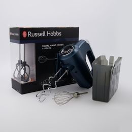 Russell Hobbs Dunkelblauer Handmixer mit Wirbelmuster