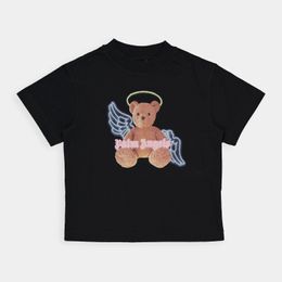 Palm Angels Schwarzes T-Shirt mit Bärenmotiv
