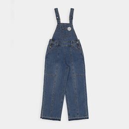 Scotch & Soda Blaue Wide Leg Latzhose aus Jeans