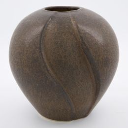 Broste Copenhagen Antikbraune Vase aus Keramik 25x25cm