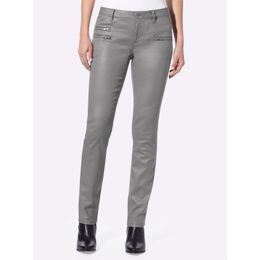 Heine Witt Damen R&ouml;hrenhose in Stretch-Qualit&auml;t, grau, Gr&ouml;&szlig;e 36