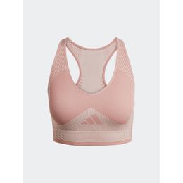 adidas Performance Sport-BH 'AEROKNIT Training Light Support' Damen Gr&ouml;&szlig;e M rosa / altrosa