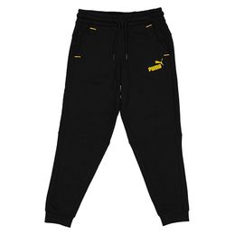 Puma Sweathose in Schwarz/ Gelb - 57% | Gr&ouml;&szlig;e 152 | Kinderhosen