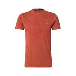 INDICODE Jeans T-Shirt 'Hjalte' Herren Gr&ouml;&szlig;e M hellrot / schwarz
