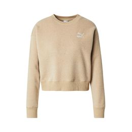 Puma Sportsweatshirt 'CLASSICS' Damen Gr&ouml;&szlig;e S sand / wei&szlig;