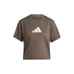 adidas Performance Funktionsshirt 'Essentials' Damen Gr&ouml;&szlig;e XL/XXL oliv / wei&szlig;