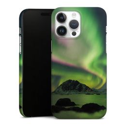 DeinDesign iPhone 14 Pro Max Handy Premium Case Smartphone Handyhülle Schutzhülle matt Nordern Lights Sky Polar Lights Premium Case
