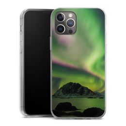 DeinDesign iPhone 12 Pro Handy Silikon Hülle Case transparent Handyhülle Nordern Lights Sky Polar Lights Silikon Case
