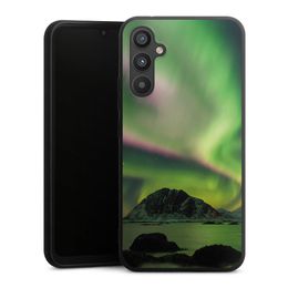 DeinDesign Galaxy A34 5G Handy Premium Silikon Hülle Handyhülle schwarz Case Nordern Lights Sky Polar Lights Silikon Premium Case