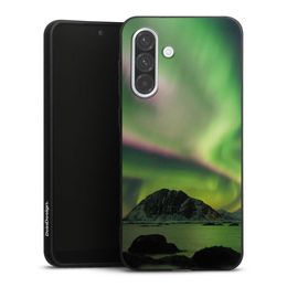 DeinDesign Galaxy A36 5G Handy Premium Silikon H&uuml;lle Handyh&uuml;lle schwarz Case Nordern Lights Sky Polar Lights Silikon Premium Case