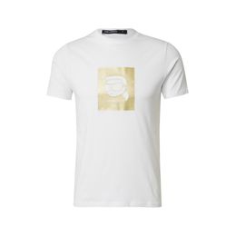 K by KARL LAGERFELD Karl Lagerfeld T-Shirt Herren Gr&ouml;&szlig;e L gold / wei&szlig;