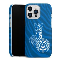DeinDesign iPhone 13 Pro Handy Premium Case Smartphone Handyh&uuml;lle Schutzh&uuml;lle matt Merchandise Msv Duisburg Zebra Premium Case