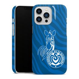 DeinDesign iPhone 13 Pro Handy Premium Case Smartphone Handyh&uuml;lle Schutzh&uuml;lle gl&auml;nzend Merchandise Msv Duisburg Zebra Premium Case
