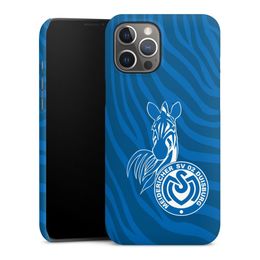 DeinDesign iPhone 12 Pro Max Handy Premium Case Smartphone Handyh&uuml;lle Schutzh&uuml;lle matt Merchandise Msv Duisburg Zebra Premium Case