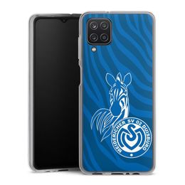DeinDesign Galaxy A12 Handy Silikon H&uuml;lle Case transparent Handyh&uuml;lle Merchandise Zebra Msv Duisburg Silikon Case