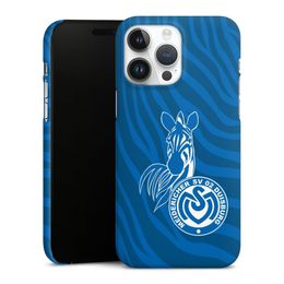 DeinDesign iPhone 14 Pro Max Handy Premium Case Smartphone Handyh&uuml;lle Schutzh&uuml;lle matt Merchandise Msv Duisburg Zebra Premium Case
