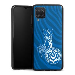 DeinDesign Galaxy A12 Handy Silikon H&uuml;lle Case schwarz Handyh&uuml;lle Merchandise Zebra Msv Duisburg