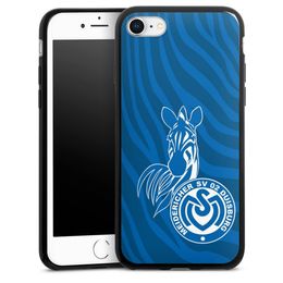 DeinDesign iPhone SE (2020) Handy Slim Case extra d&uuml;nn Silikon Handyh&uuml;lle schwarz H&uuml;lle Merchandise Zebra Msv Duisburg Silikon Slim Case