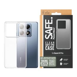 SAFE BY PANZERGLASS Handyhülle "Soft TPU Case für Xiaomi 14T Pro", transparent, B:11cm H:2cm T:19,7cm, Hüllen, Backcover, Schutzhülle, Handyschutzhülle, Case, Schutzcase, stoßfest
