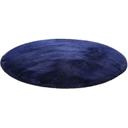Badematte HOMIE LIVING "Porto Azzurro", blau (dunkelblau), H:30mm, Polyester, Badematten, Badteppich, uni, rechteckig & rund, waschbar, Badezimmerteppich