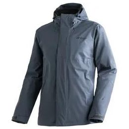 Regenjacke Maier Sports "Metor 3in1 M", Herren, Gr. 58, grau, 100% Polyester (recycelt), Jacken Regenjacke, warme Herren Jacke mit Kapuze, Winterjacke wasserdicht atmungsaktiv