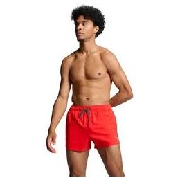 Badeshorts Puma "Puma SWIM MEN SHORT LENGTH SWIM SHORTS", Herren, Gr. S, N-Gr, rot, Web, Obermaterial: 100% Polyester, unifarben, Badehosen Badeshorts, mit seitlichen Eingriff-Taschen, Ges&auml;&szlig;tasche mit Klettverschluss
