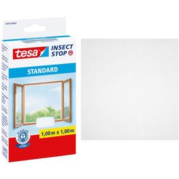 Insektenschutz-Fensterrahmen Tesa "Insect Stop Standard Fliegengitter für Fenster - 1.0 m : 1.0 m", weiß (rahmen: weiß gewebe: weiß), B:100cm H:100cm, Insektenschutzgitter, Insektenschutzgitter -Fliegenetz ohne Bohren-zuschneidbar