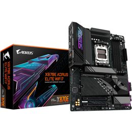 Gigabyte Mainboard "X870E AORUS ELITE WIFI7 Mainboard - Unterst&uuml;tzt AMD Ryzen 9000 CPUs, 1", schwarz, B:8,5cm H:27,1cm T:33,5cm, Mainboards