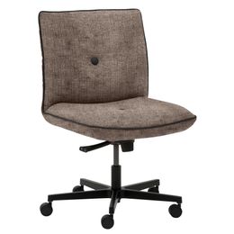mayer Sitzmöbel Drehstuhl MAYER SITZMÖBEL "myCOSYWORXX Homeoffice Sessel", braun (hellbraun, schwarz), B:58cm H:89cm T:64cm, Stoff, Stühle, besonders bequem gepolstert
